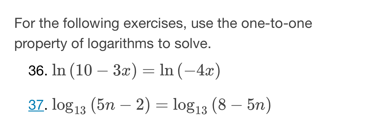 Solved For the following exercises, use the one-to-one | Chegg.com