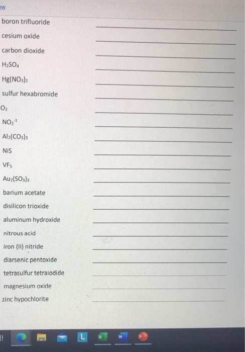 Solved I need help Naming the following elements, polyatomic | Chegg.com