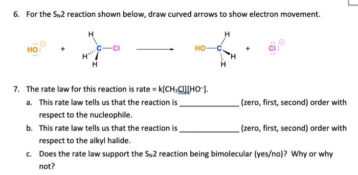 Solved Mechanism 1: one-step process (SN2) Generic Reaction: | Chegg.com
