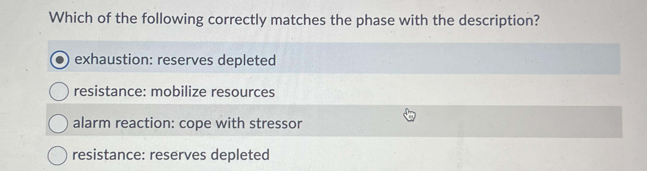 Solved Which of the following correctly matches the phase | Chegg.com