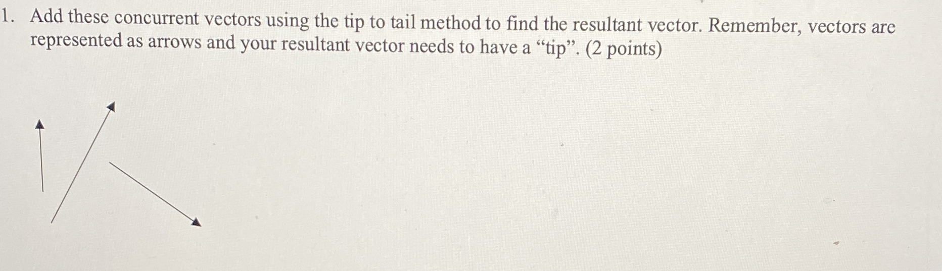 Solved Add these concurrent vectors using the tip to tail | Chegg.com