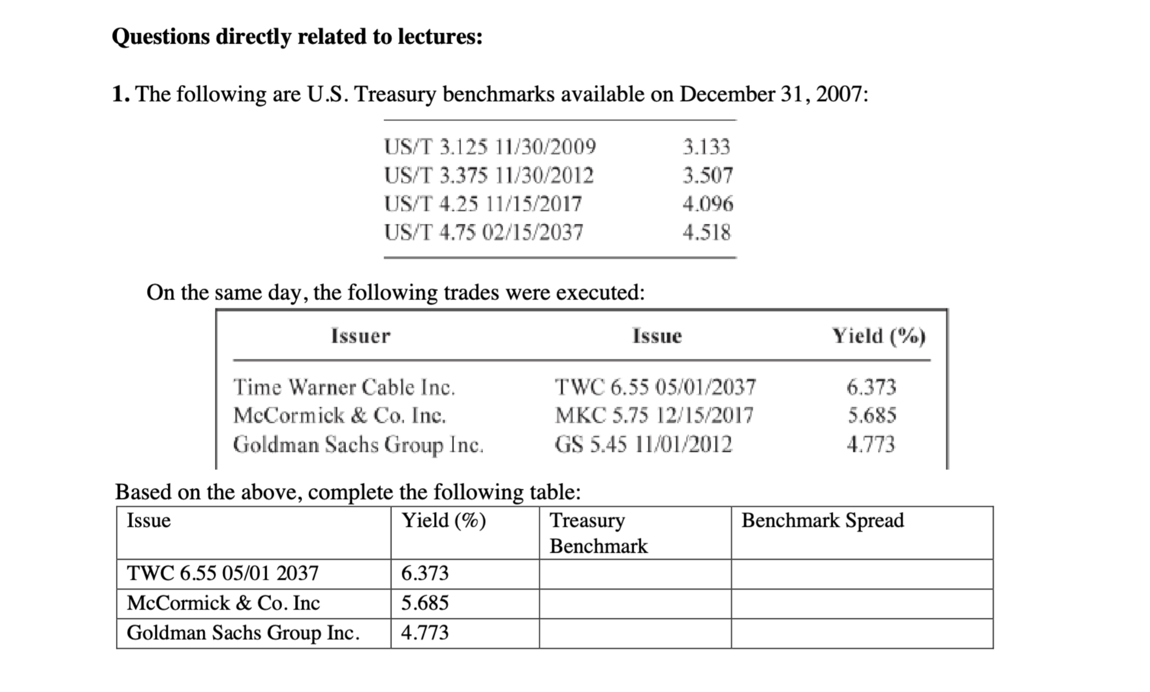 Solved Questions directly related to lectures:The following | Chegg.com
