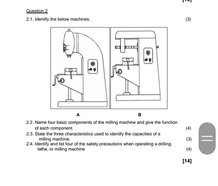 Solved 2.1. Identify the below machines. A B 2.2. Name four | Chegg.com