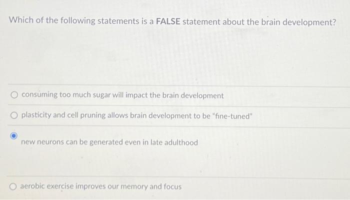 Solved Which of the following statements is a FALSE | Chegg.com