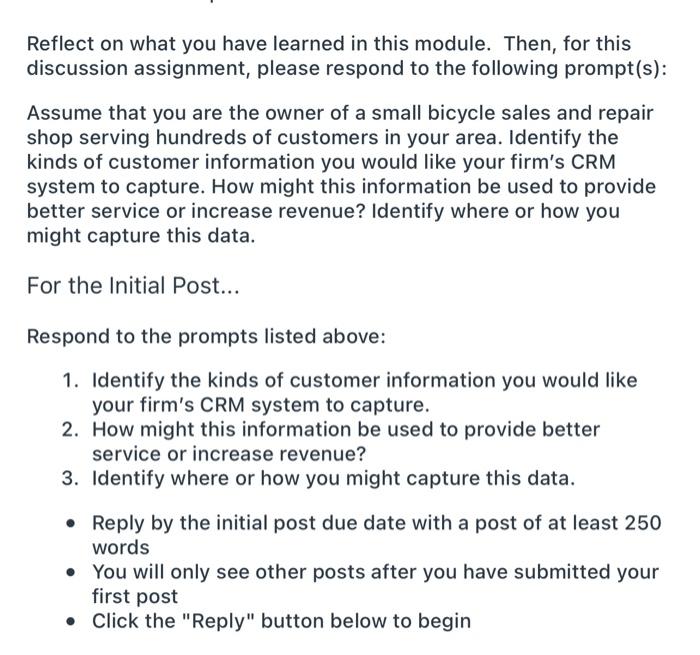 Solved Reflect on what you have learned in this module. | Chegg.com