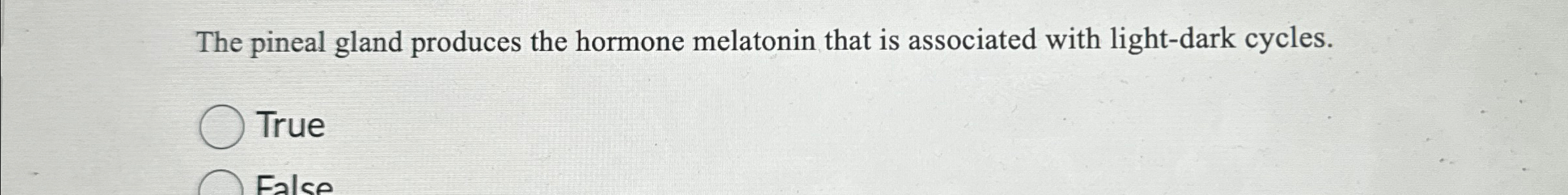 Solved The Pineal Gland Produces The Hormone Melatonin That 4910