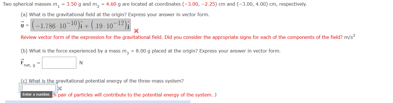 Solved Two spherical masses m1 = 3.50 g ﻿and m2 = 4.60 g | Chegg.com