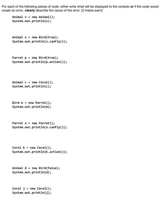 Solved public abstract class Animal { public String action() | Chegg.com