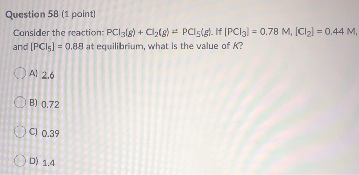 Solved Question 52 (1 point) Complete the following table | Chegg.com