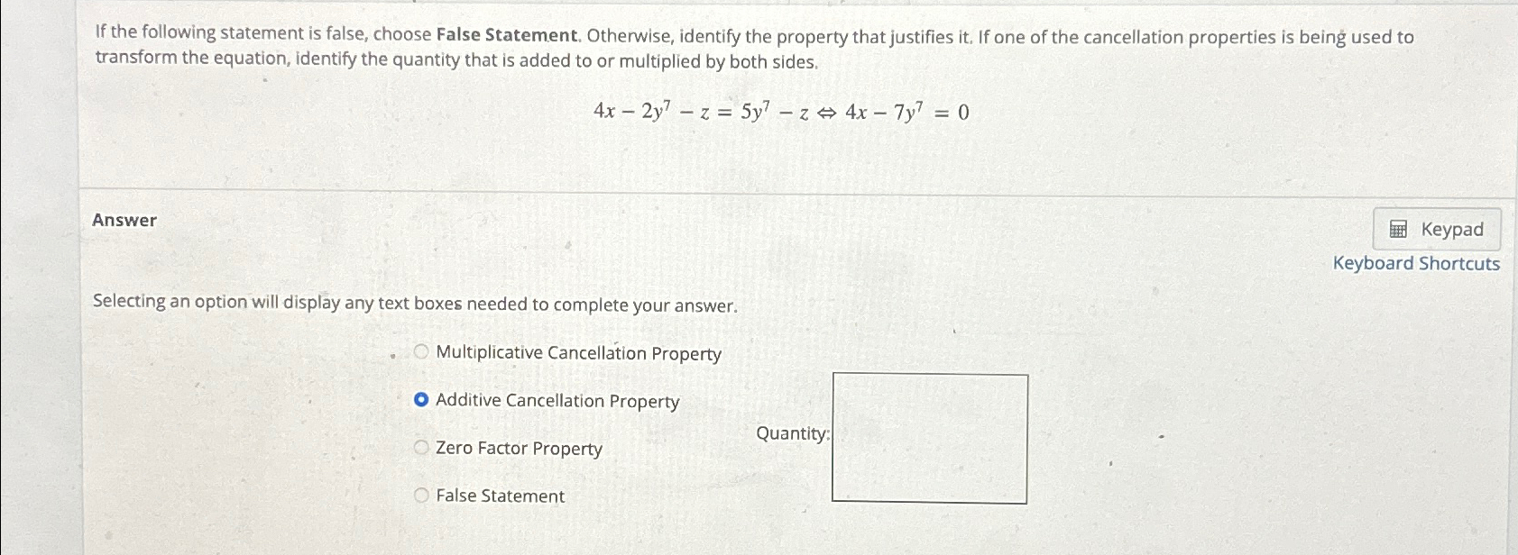 Solved If the following statement is false, choose False | Chegg.com