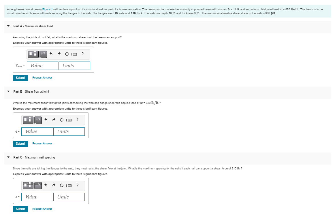 Part A - ﻿Maximum shear loadAssuming the joints do | Chegg.com