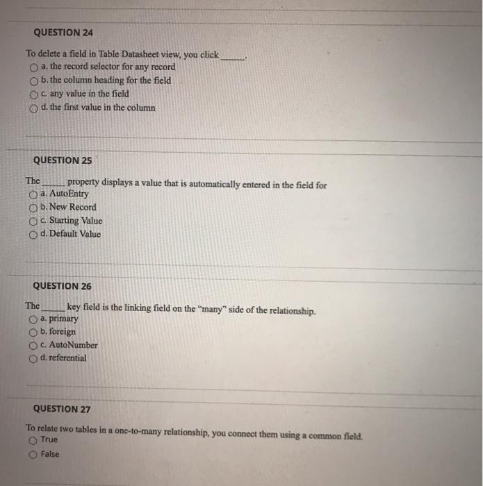 Solved ION 24 To Delete A Field In Table Datasheet Chegg