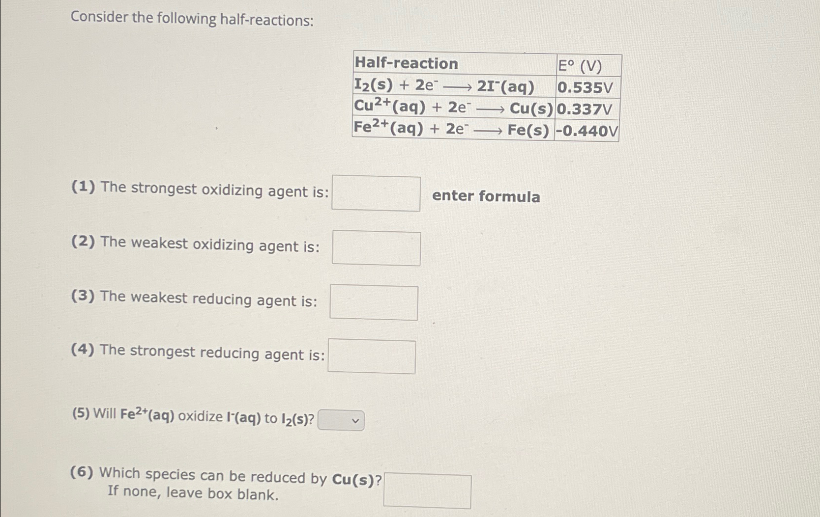 Solved Consider the following | Chegg.com