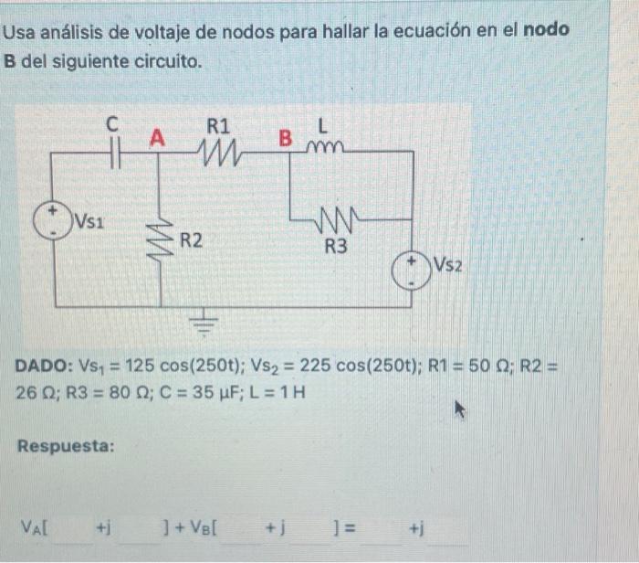 Solved Use node voltage analysis to find the equation in | Chegg.com