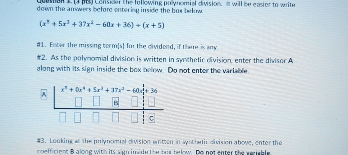 Question 3. ( 3 ﻿pts) ﻿Consider the following | Chegg.com