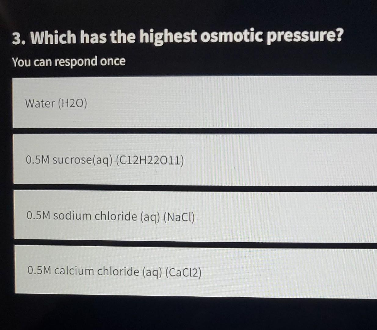 Solved 0.5M sodium chloride (aq) ( NaCl) 0.5M calcium | Chegg.com