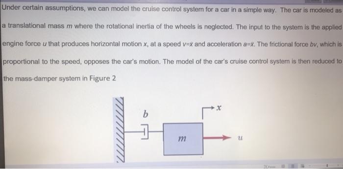 Solved Exercise : Automatic cruise control The cruise | Chegg.com