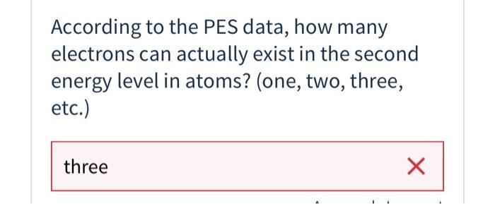 Solved According to the PES data, how many electrons can | Chegg.com