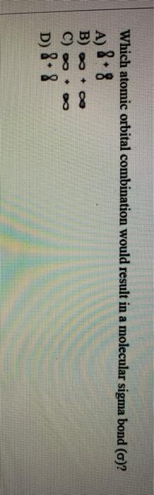 Solved Which atomic orbital combination would result in a | Chegg.com