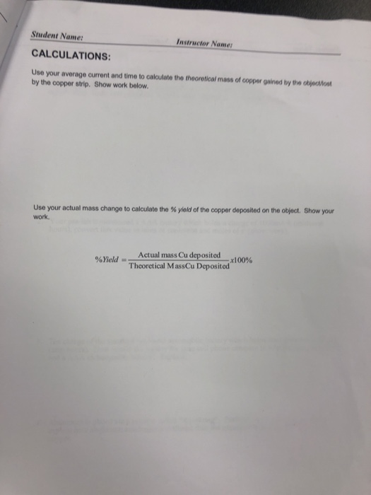 Solved Instructor Name: Student Name: DATA (EXP #11): Part | Chegg.com