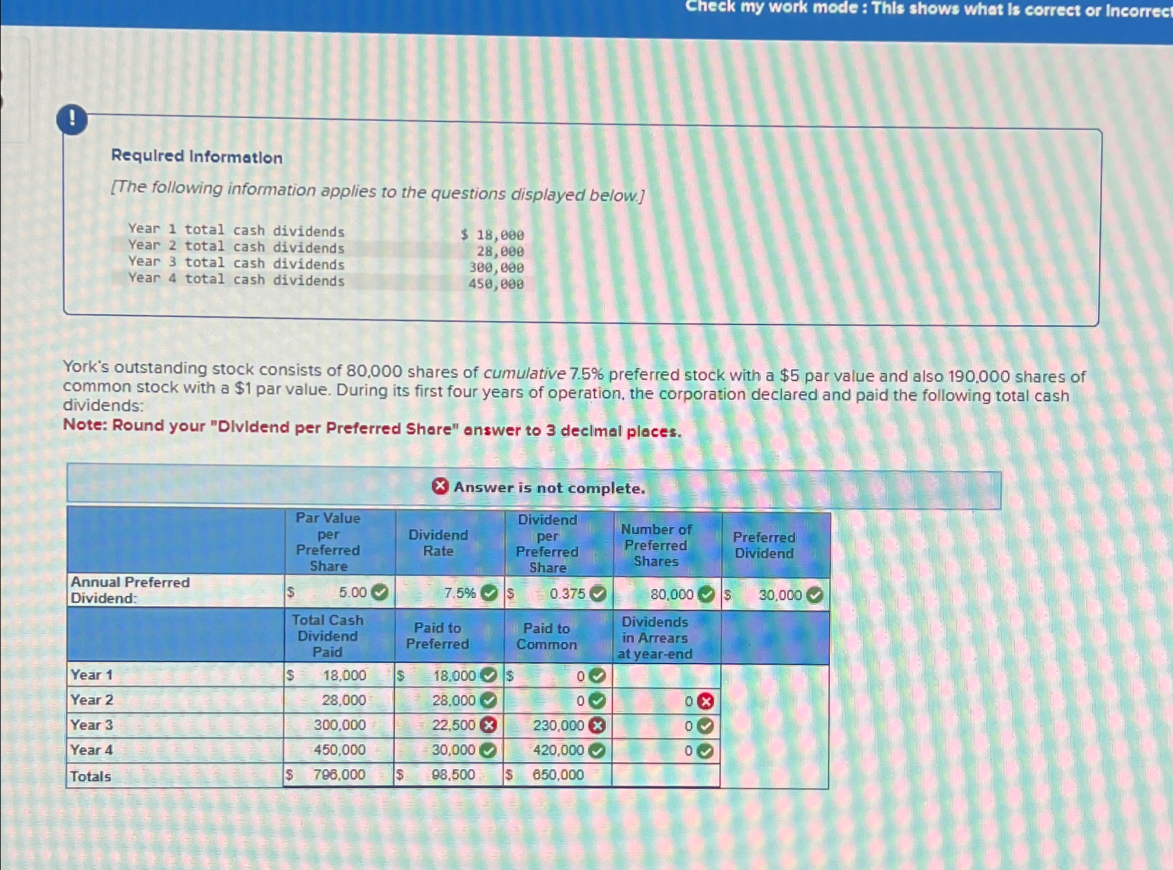 Solved Check my work mode: Thls shows what is correct or | Chegg.com