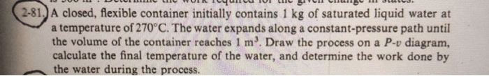 Solved 2-81. A closed, flexible container initially contains | Chegg.com