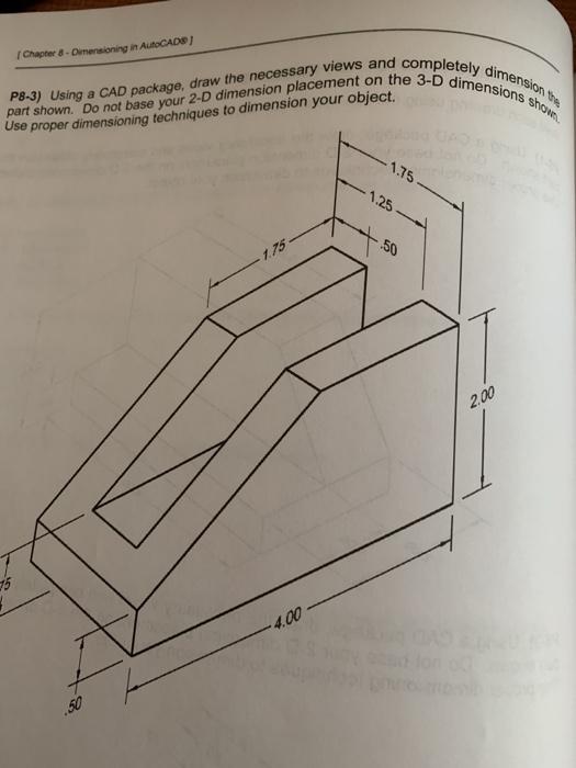 Solved DIMENSIONING IN AUTOCAD PROBLEMS Print each drawing | Chegg.com