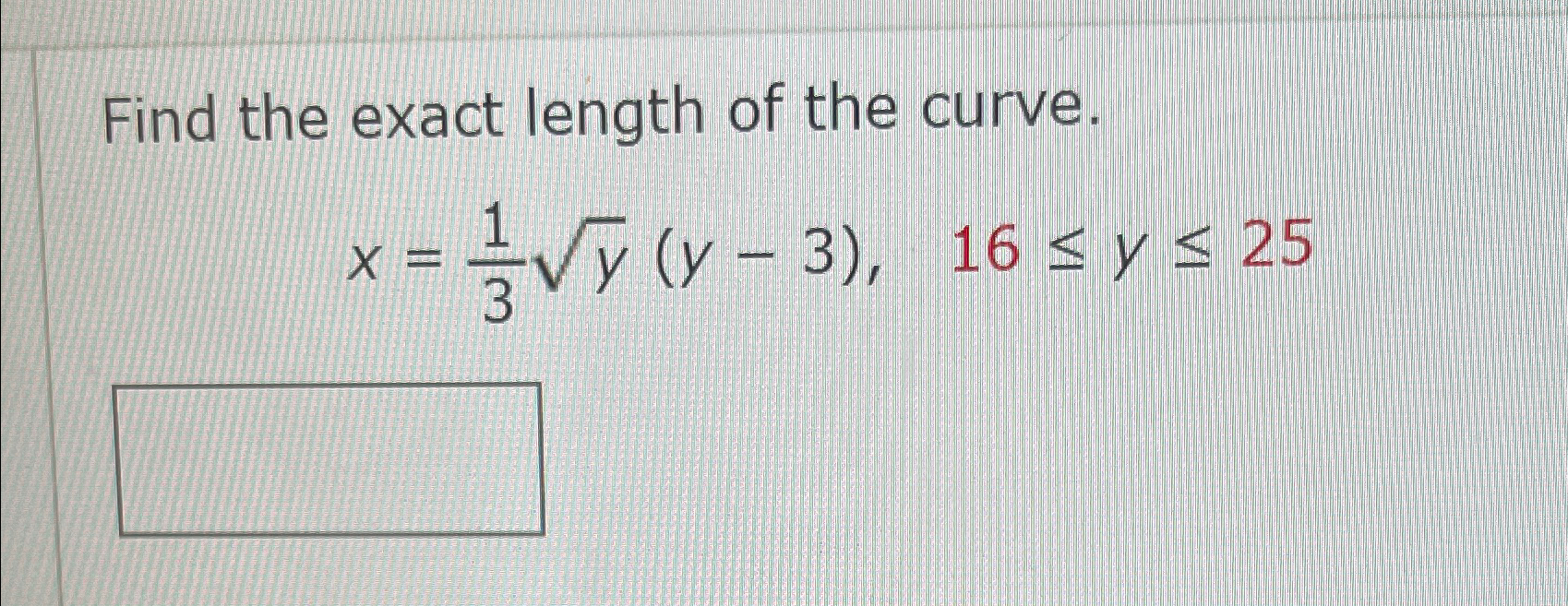 Solved Find the exact length of the | Chegg.com