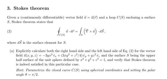 Solved Given a (continuously differentiable) vector field | Chegg.com