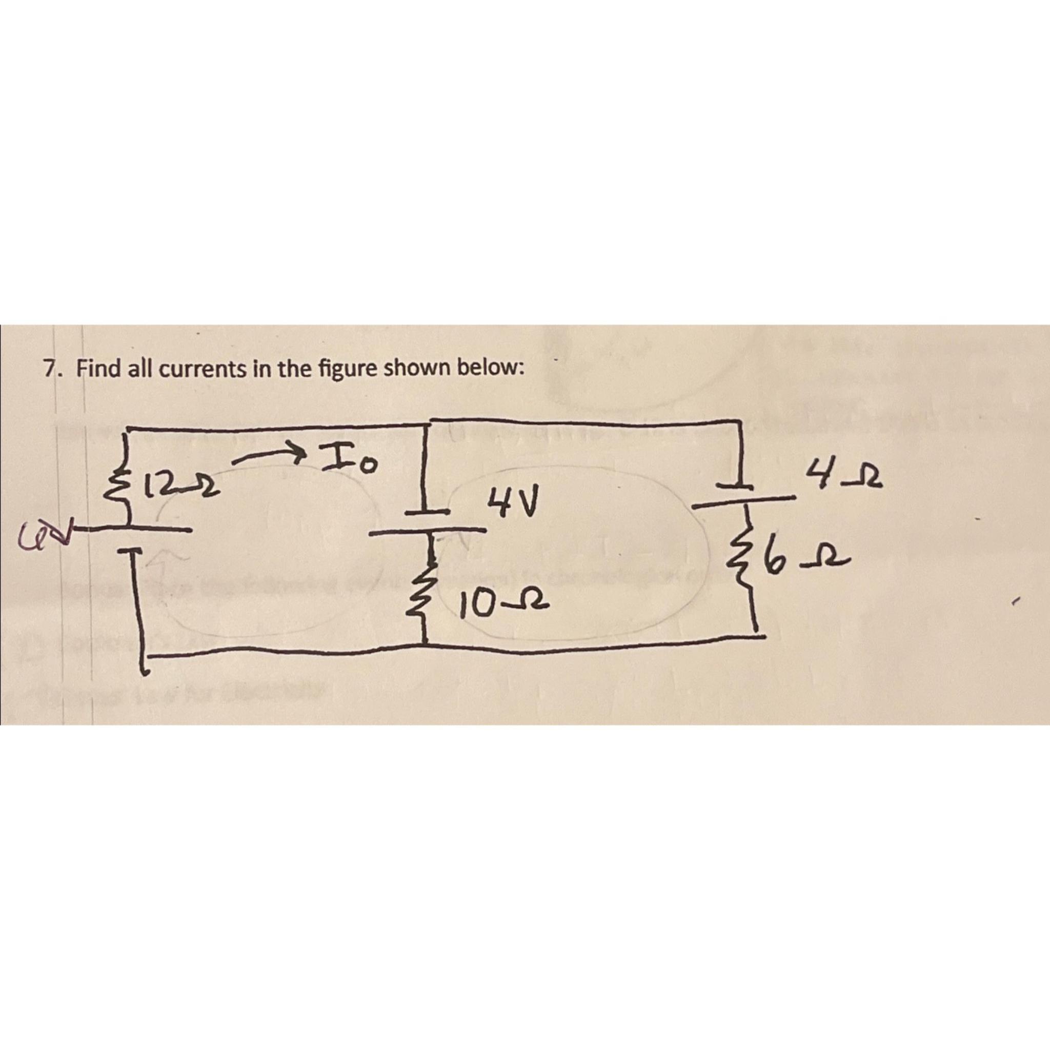 Solved Find all currents in the figure below | Chegg.com
