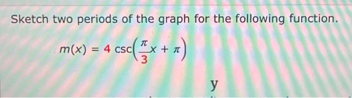 Solved Sketch two periods of the graph for the following | Chegg.com