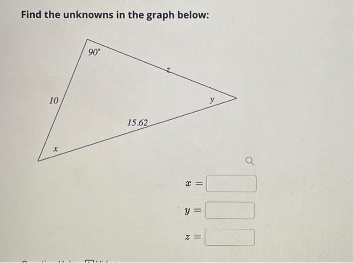 Solved Find the unknowns in the graph below: | Chegg.com