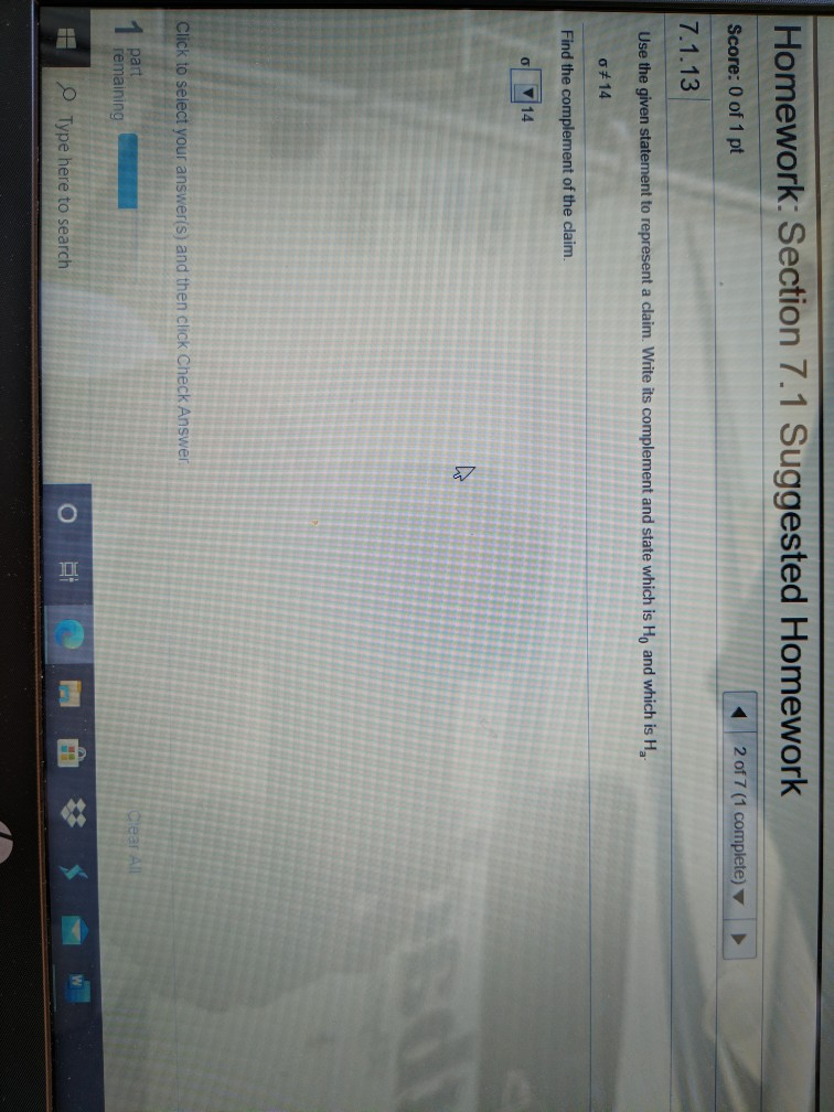 Solved Homework Section 7 1 Suggested Homework Score 0 Of