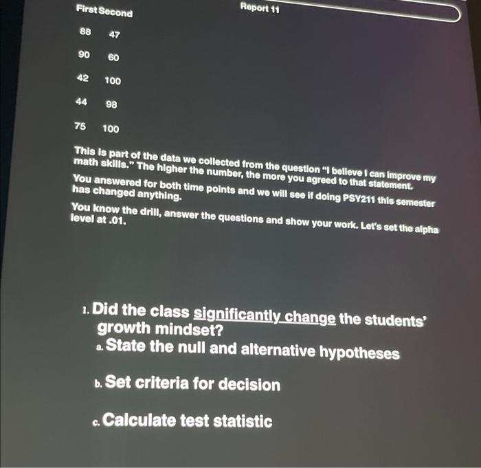 Solved First Second Report 11 88 47 9060 42100 4498 75100 | Chegg.com