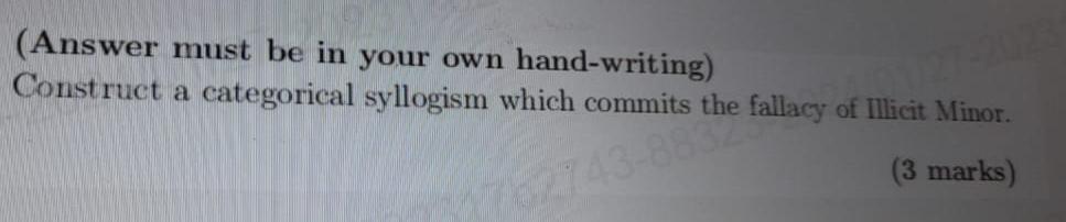 Solved (Answer must be in your own hand-writing)Construct a | Chegg.com