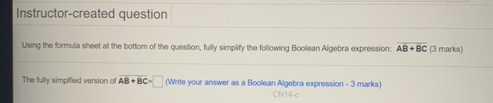 Solved Instructor-created question Using the formula sheet | Chegg.com