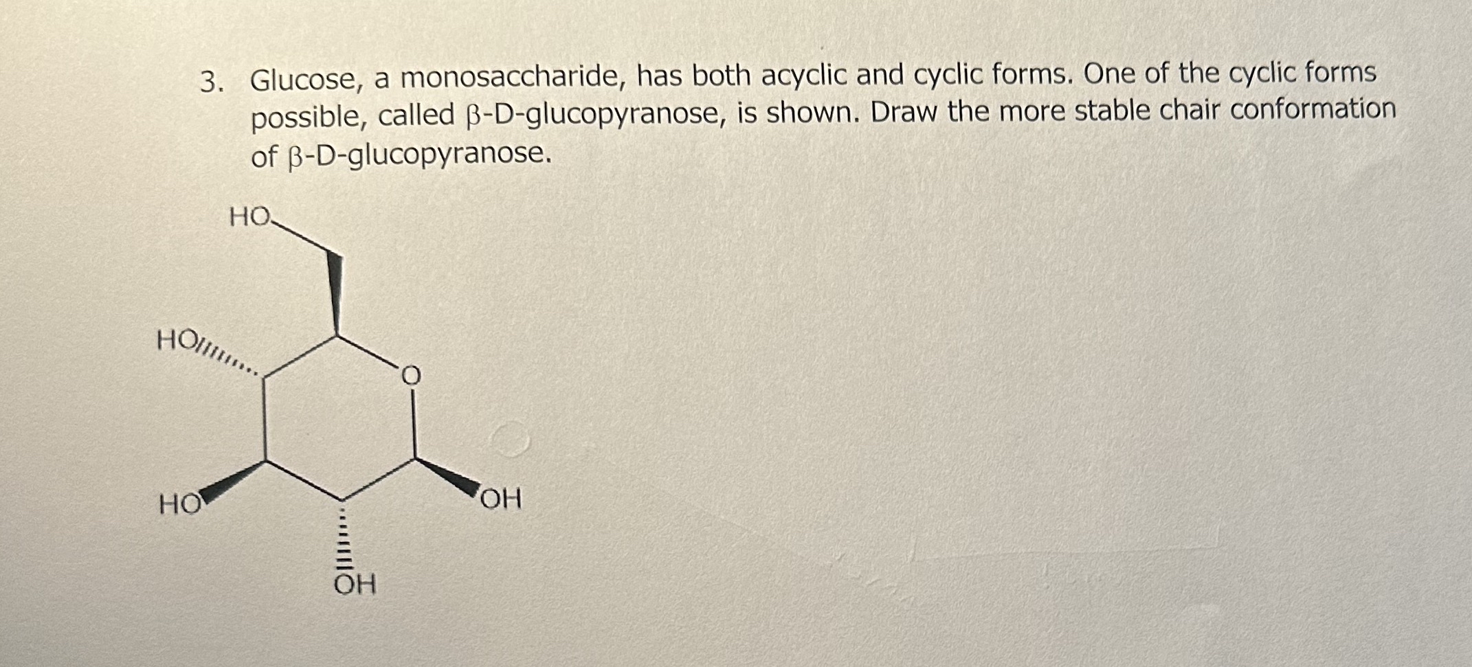 Solved Glucose, a monosaccharide, has both acyclic and | Chegg.com