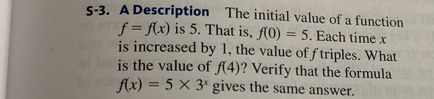 S-3. ﻿A Description The initial value of a function | Chegg.com