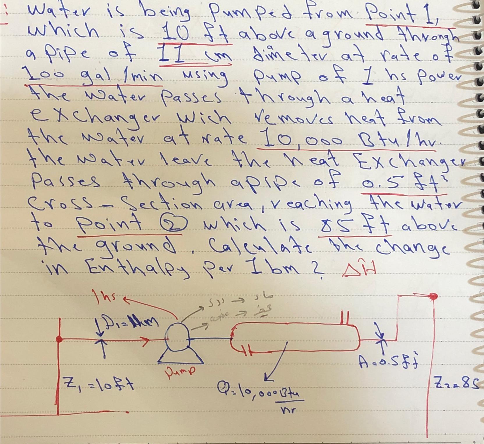Solved Water is being Pumped from Point 1, ﻿Which is 10 ﻿ft | Chegg.com