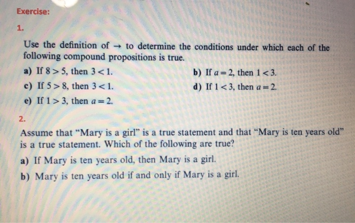 Solved Exercise: 1. Use the definition of → to determine the | Chegg.com