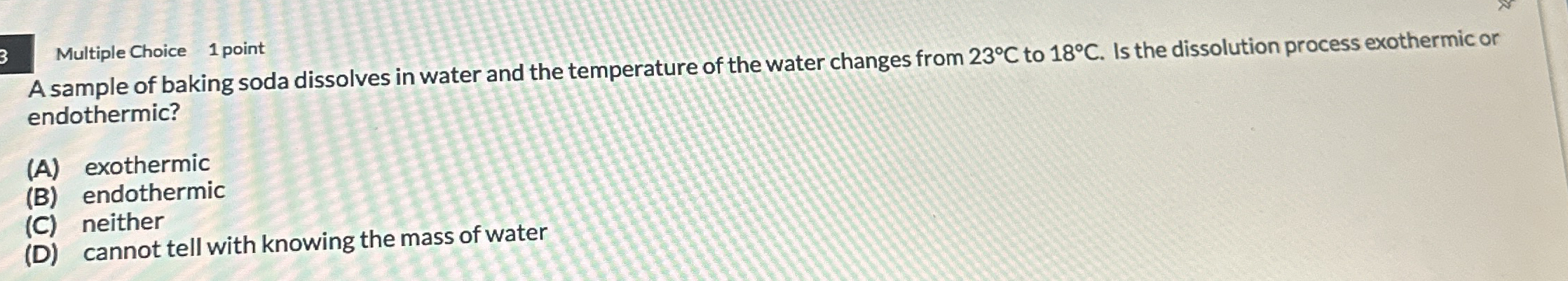 Solved 3Multiple Choice1 ﻿pointA sample of baking soda | Chegg.com