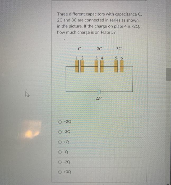 Solved Three different capacitors with capacitance C. 2C and | Chegg.com