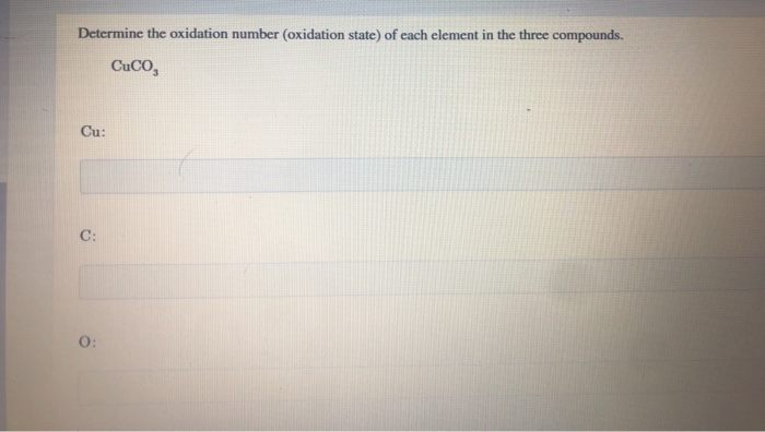 Solved Determine The Oxidation Number Oxidation State Of