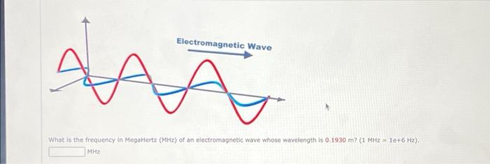 Solved What is the frequency in MegaHertz (MHz) of an | Chegg.com