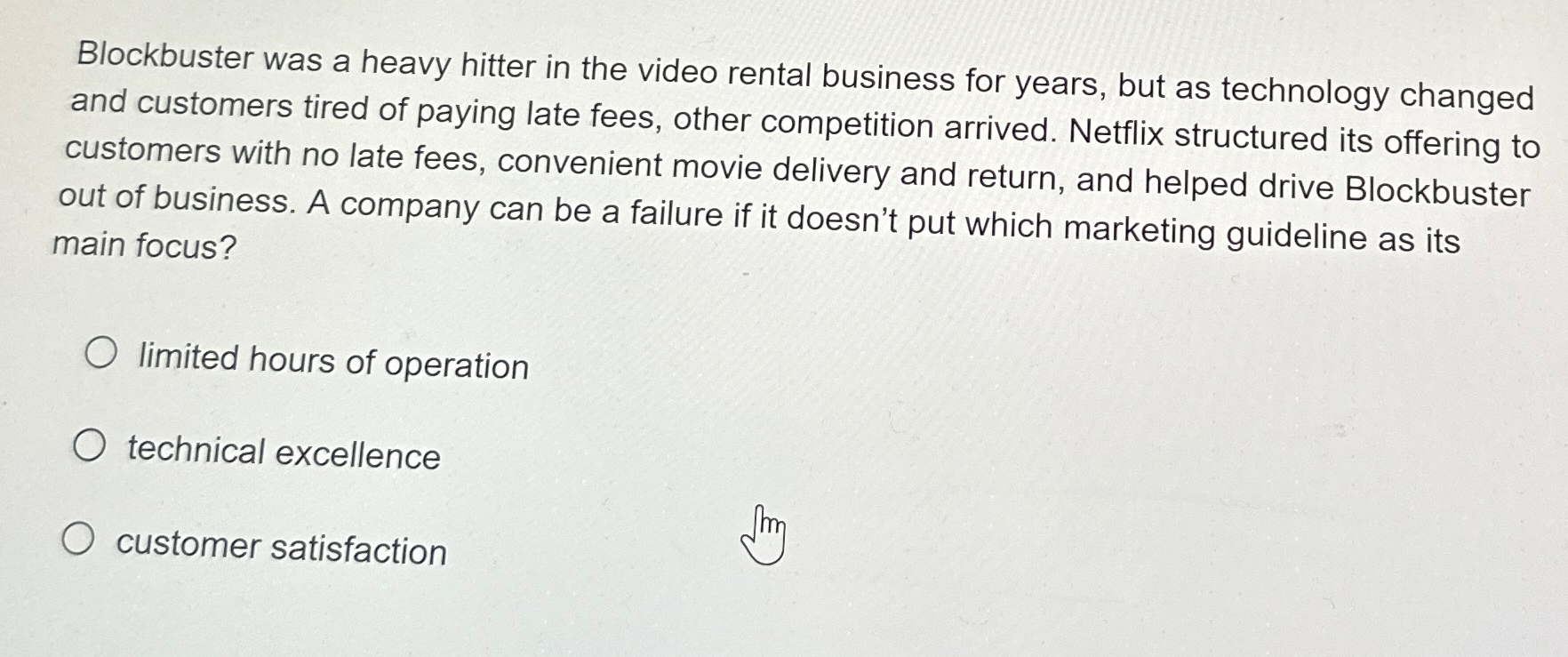 Solved Blockbuster was a heavy hitter in the video rental | Chegg.com