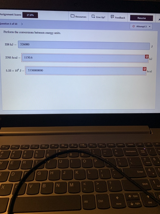 Solved Assignment Score: 27.8% Resources Cs Give Up? | Chegg.com