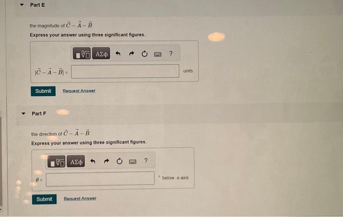 Solved the magnitude of A−B+C Express your answer using | Chegg.com