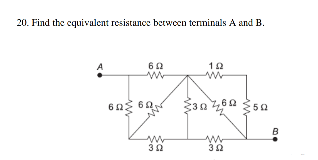 Solved Find the equivalent resistance between terminals A | Chegg.com
