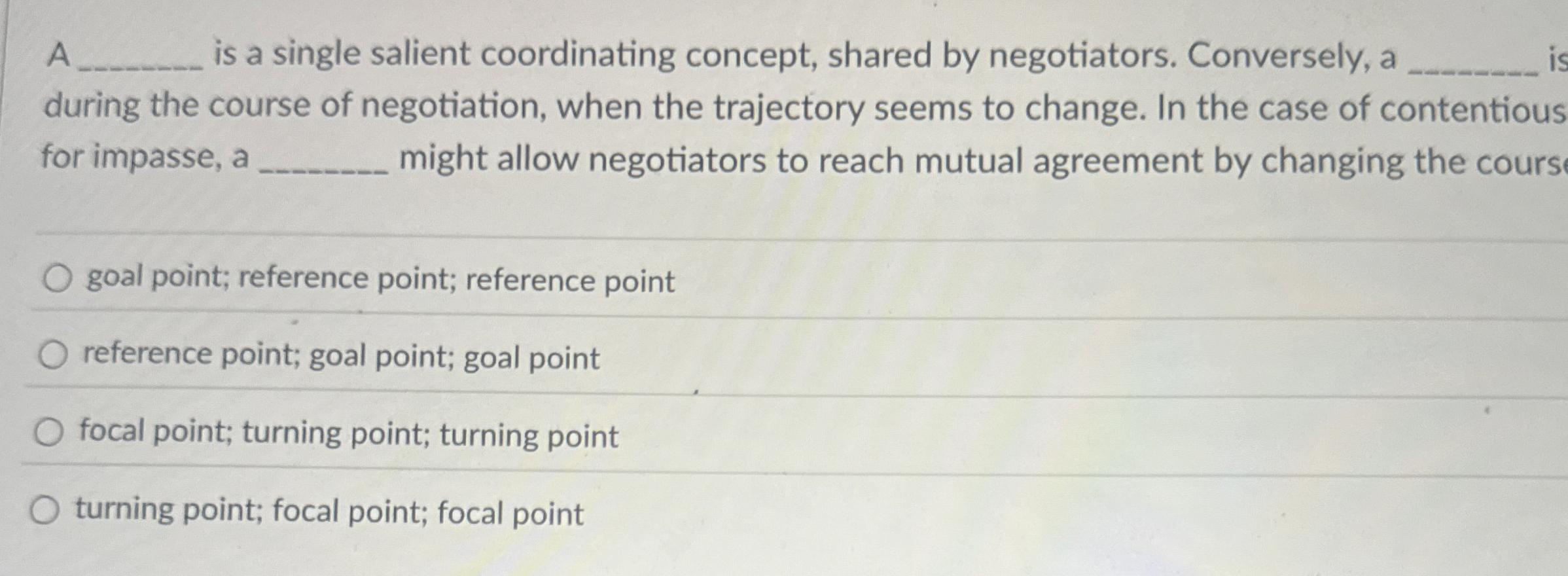 Solved A q, ﻿is a single salient coordinating concept, | Chegg.com