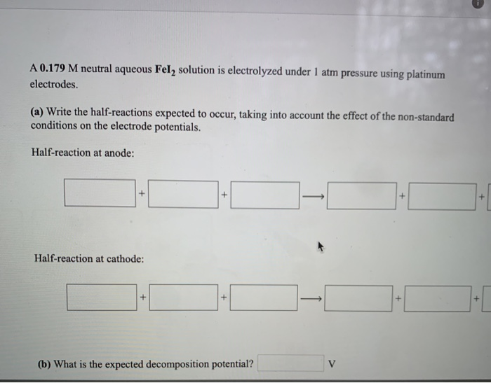 Solved A 0.179 M neutral aqueous Fel2 solution is | Chegg.com
